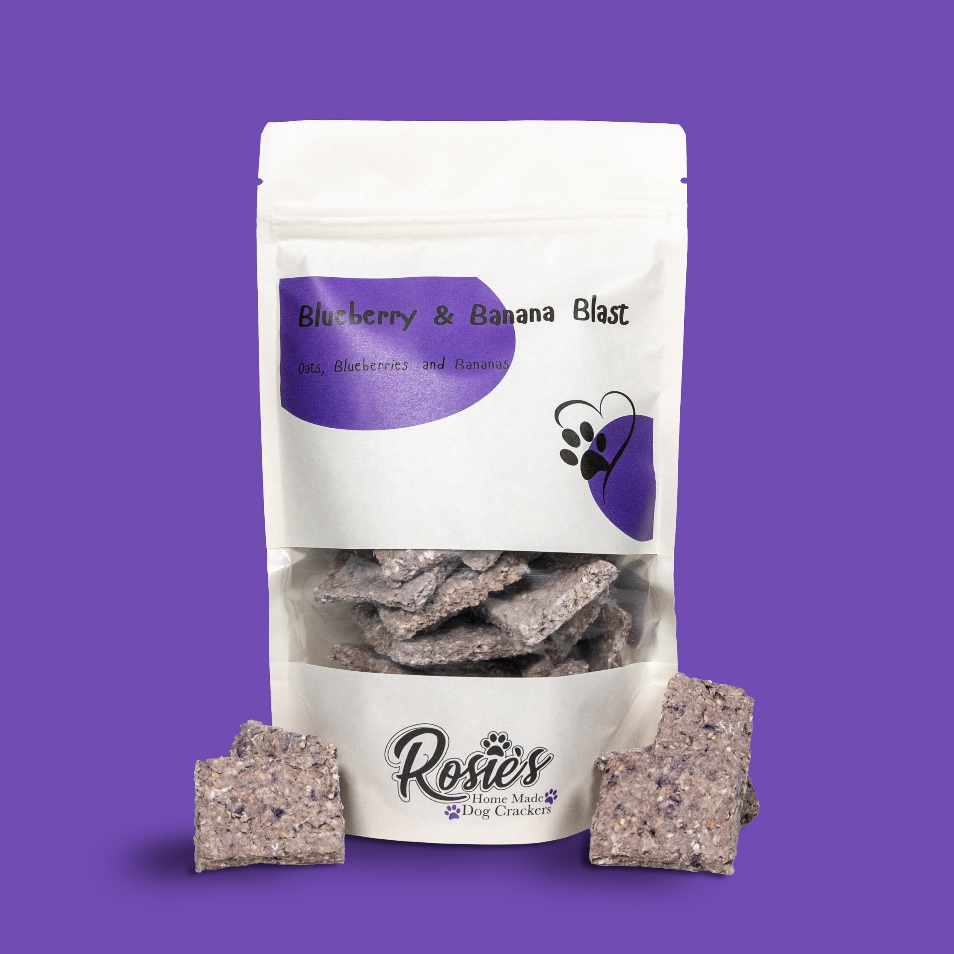 Grain-Free Blueberry & Banana Dog Treats – Rosie’s Natural Crackers ...